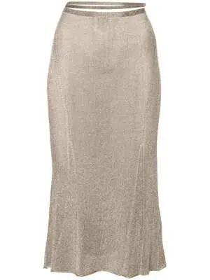 Jacquemus Le Brilho Lurex Midi Skirt - Gold