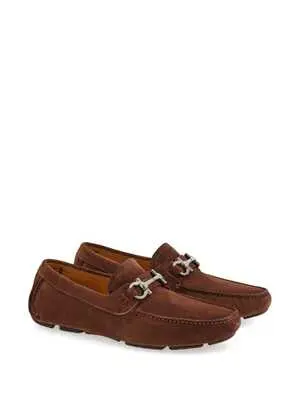 FERRAGAMO Gancini Loafers - Brown