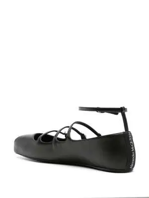 Alexander McQueen Buckled-straps Leather Ballerinas