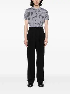 VIVIENNE WESTWOOD Graphic-print Polo Shirt - Grey