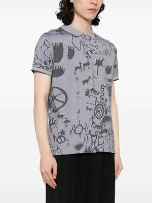 VIVIENNE WESTWOOD Graphic-print Polo Shirt - Grey