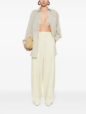 Philosophy Di Lorenzo Serafini Chambray Pleated Straight Trousers