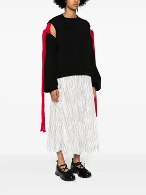 IOANA CIOLACU Stamp Cold-shoulder Sweatshirt - Black