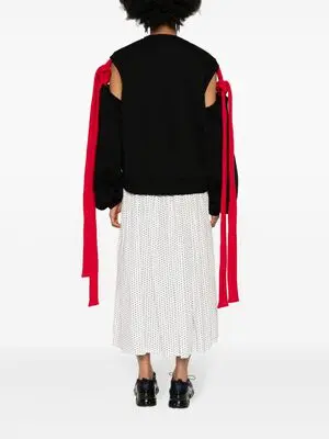 IOANA CIOLACU Stamp Cold-shoulder Sweatshirt - Black