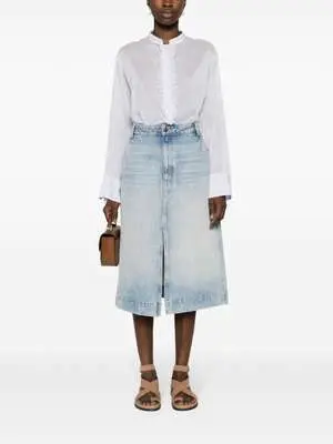 FORTE_FORTE Ruffled Long-sleeve Blouse