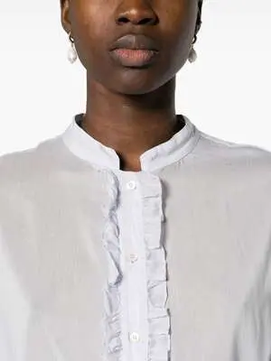 FORTE_FORTE Ruffled Long-sleeve Blouse