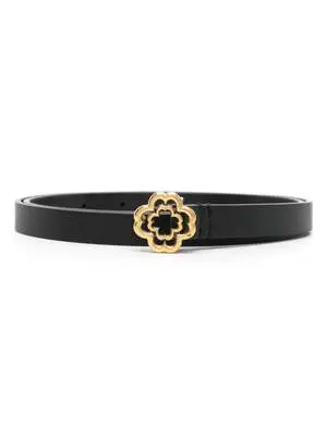 Maje Clover Leather Belt - Black
