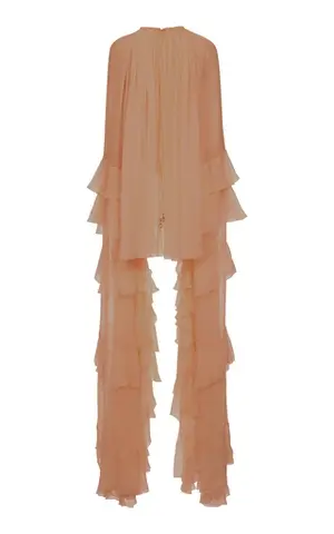 Chloé Ruffled Organic Silk Mousseline Mini Dress