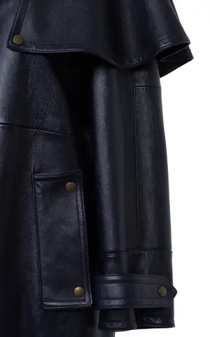 Chloé Cape-detailed Leather Trench Coat