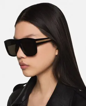 Stella McCartney Stella McCartney Straight-Edge Square Sunglasses Glossy Black