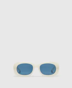 Stella McCartney Chunky Oval Sunglasses - Milky White