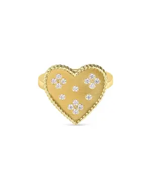 Roberto Coin 18k Yellow Diamond Heart Ring - Gold