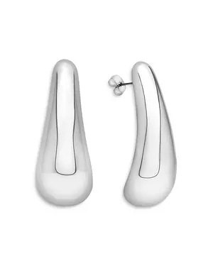 Ettika Metal Drop Earrings - Silver