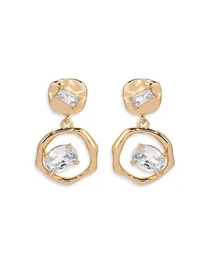 Ettika Crystal Drop Earrings - Gold