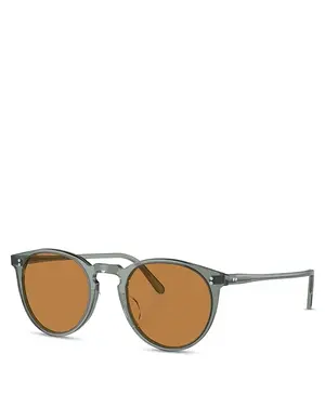 Oliver Spencer Oliver Peoples O'Malley Round Sunglasses, 48mm Blue/brown Solid