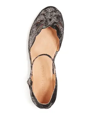 KENNETH COLE Gentle Souls Lily Moon Leather Wedge Flats