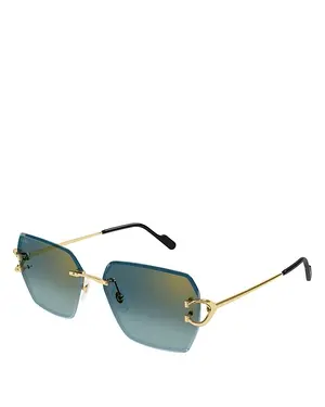 CARTIER Decor Butterfly Sunglasses - Gold/blue Gradient