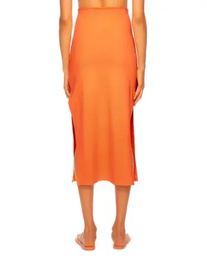 Susana Monaco Side Slit Skirt - Nectarine