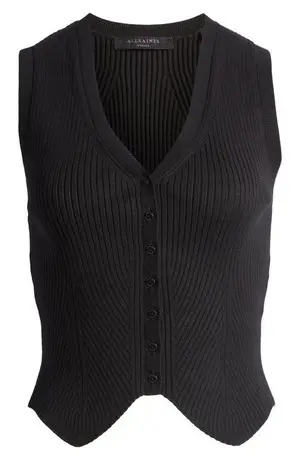 ALLSAINTS Cruz Rib Vest - Black