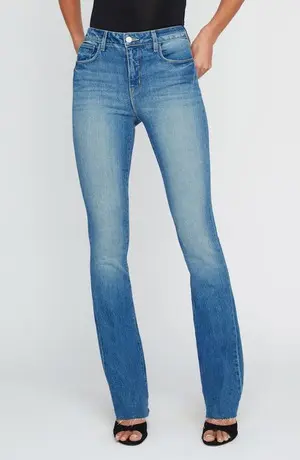 L'Agence Ruth Raw Hem Straight Leg Jeans Cowan