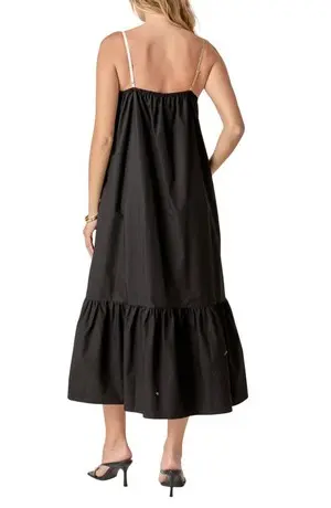 English Factory Colorblock Maxi Dress - Black Multi