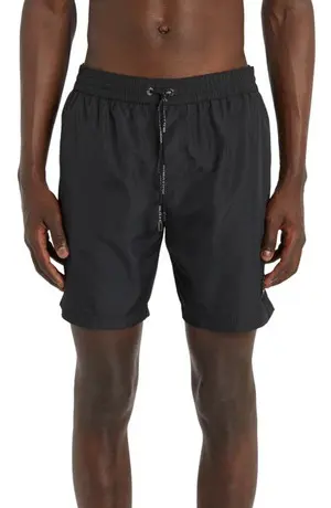Dolce & Gabbana Box Logo Swim Trunks - Nero