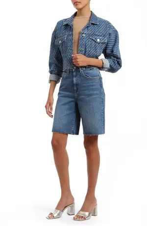 MAVI Selina Cutoff Bermuda Denim Shorts
