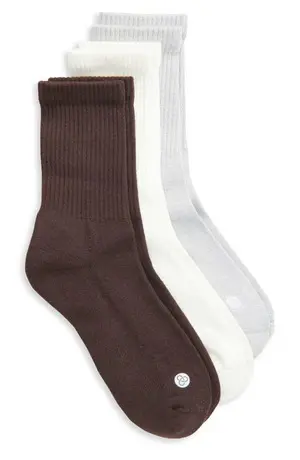 Zella 3-pack Crew Socks - Brown Mole'