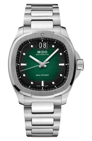 MIDO Multifort Square Automatic Bracelet Watch - Green