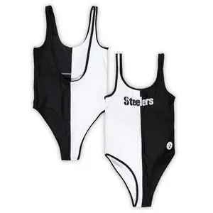 G-III 4HER BY CARL BANKS Pittsburgh Steelers One-piece Swimsuit - Black