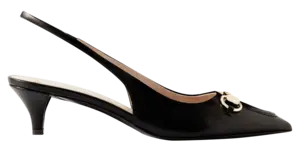 Gucci Erin Horsebit-detailed Leather Slingback Pumps
