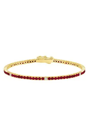 CRISLU Cubic Zirconia Tennis Bracelet - Ruby