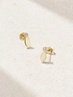 JENNIFER MEYER 18-karat And Diamond Marquise Earrings - Gold
