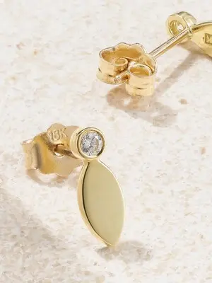 JENNIFER MEYER 18-karat And Diamond Marquise Earrings