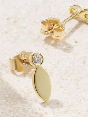 JENNIFER MEYER 18-karat And Diamond Marquise Earrings