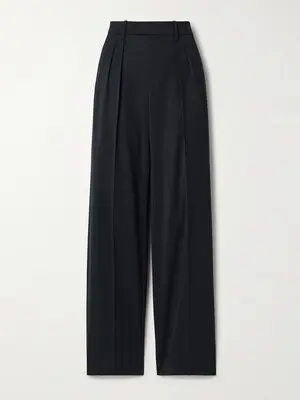 NILI LOTAN Alphonse Pleated Straight-leg Pants