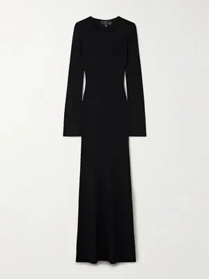 NILI LOTAN Ezequiel Ribbed Wool Maxi Dress