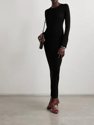 NILI LOTAN Ezequiel Ribbed Wool Maxi Dress