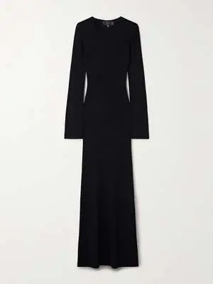 NILI LOTAN Ezequiel Ribbed Wool Maxi Dress