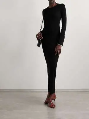 NILI LOTAN Ezequiel Ribbed Wool Maxi Dress