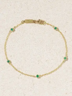 JENNIFER MEYER 18-karat Emerald Bracelet