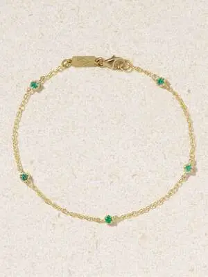 JENNIFER MEYER 18-karat Emerald Bracelet