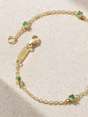 JENNIFER MEYER 18-karat Emerald Bracelet