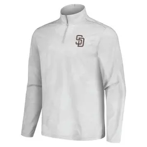Tommy Bahama San Diego Padres Delray Frond Islandzone Half-zip Jacket - Gray