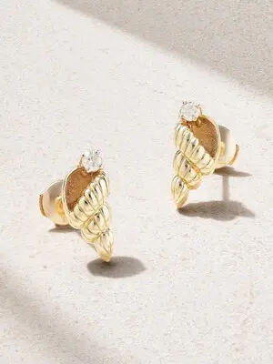 Yvonne Léon 9-karat Diamond Earrings - Gold
