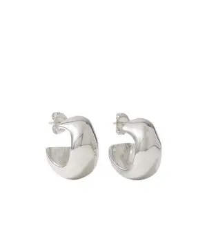 Agmes Celia Small Recycled Hoop Earrings - Silver