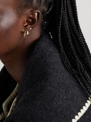JENNIFER MEYER Small Heart 18-karat Hoop Earrings