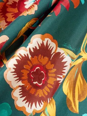 La DoubleJ Magnifico Floral-print Silk-twill Mini Dress - Multi