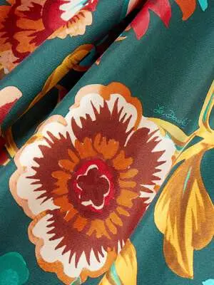 La DoubleJ Magnifico Floral-print Silk-twill Mini Dress - Multi