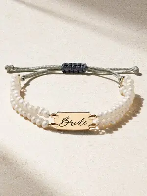 DIANE KORDAS Bride Pearl Bracelet - Gold